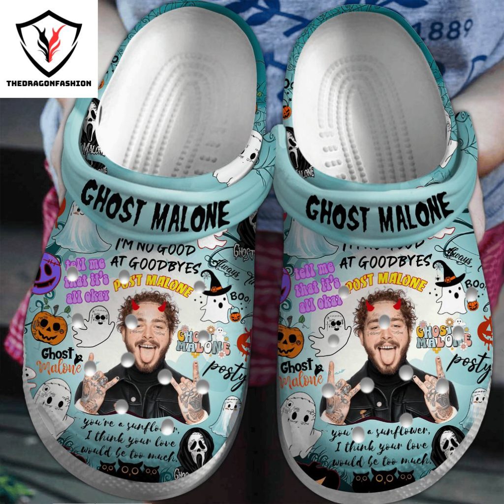 Ghost Malone Post Malone Crocs - Thedragonfashion