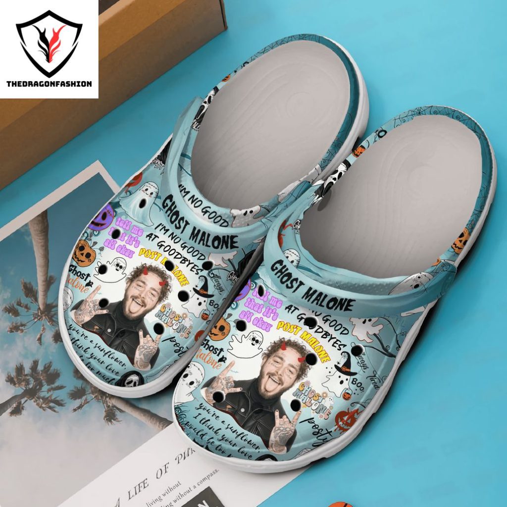 Ghost Malone Post Malone Crocs - Thedragonfashion